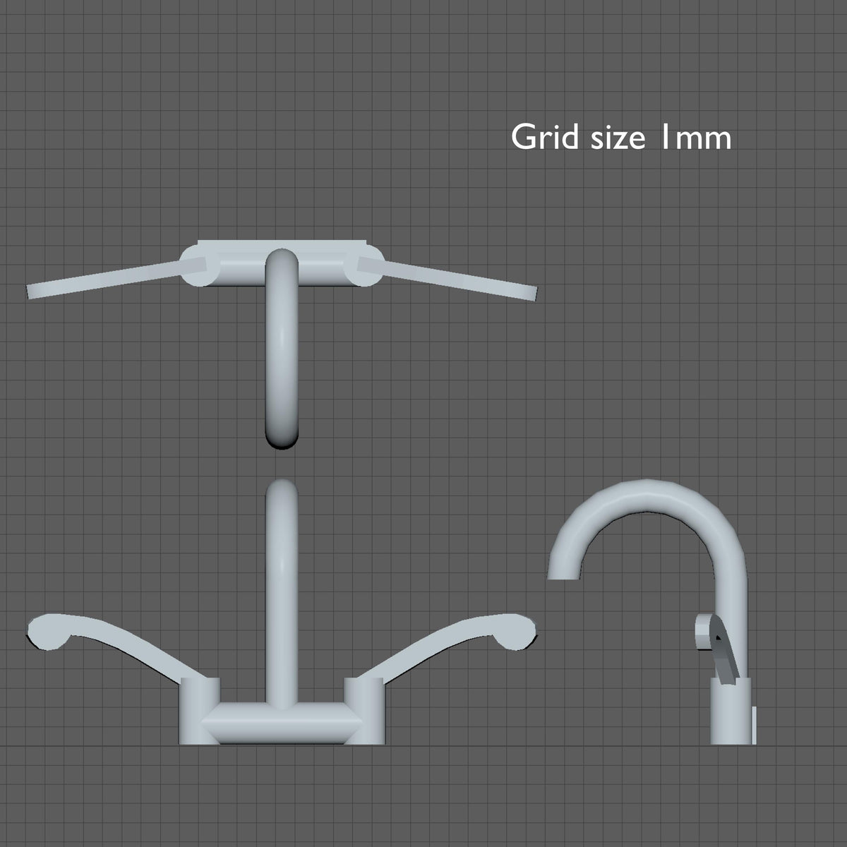 Hospital taps/faucet, 1/24th scale – Laser Shrink Ray Minis